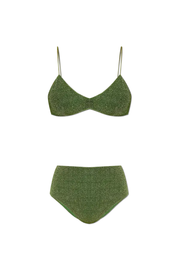 Oseree Two-piece Swimsuit With Lurex Thread - Green