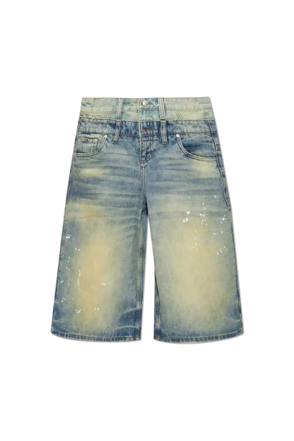 MISBHV Vintage-effect Denim Bermuda Shorts