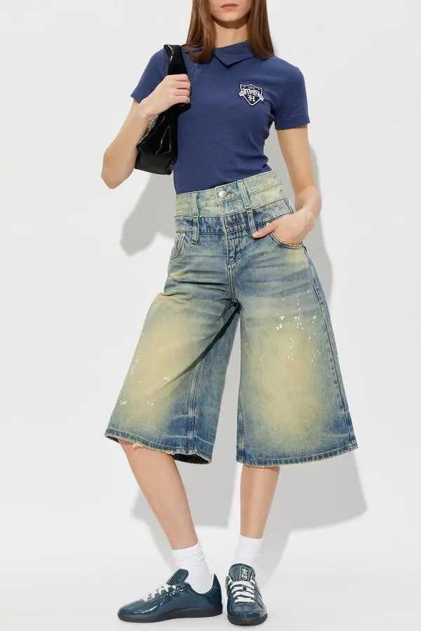 MISBHV Vintage-effect Denim Bermuda Shorts