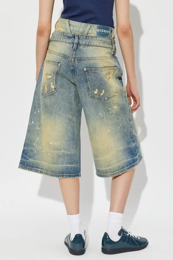 MISBHV Vintage-effect Denim Bermuda Shorts