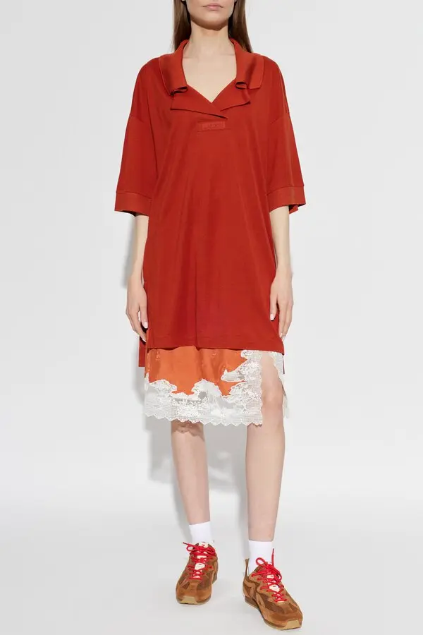 Lacoste Silk Dress - Red