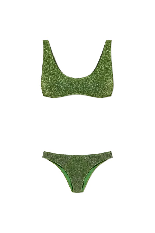 Oseree Two-piece Swimsuit With Lurex Thread - Green