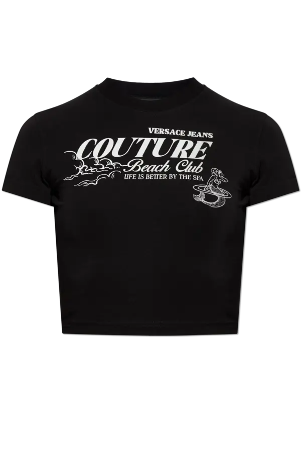 Versace Glitter Print T-shirt - Black