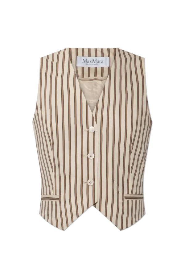 Max Mara Fauno Vest - Brown
