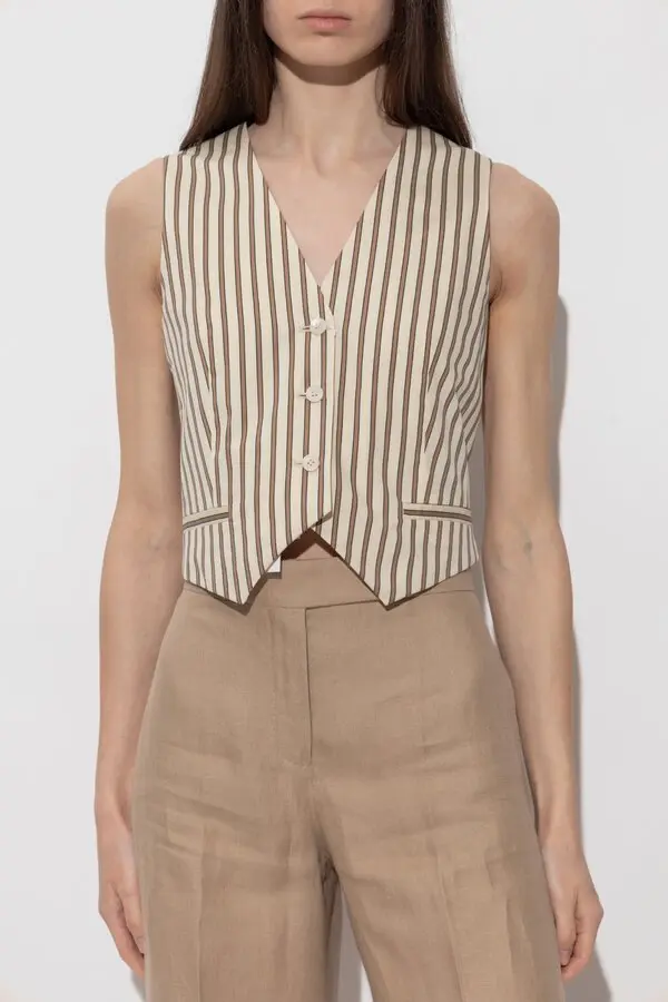 Max Mara Fauno Vest - Brown