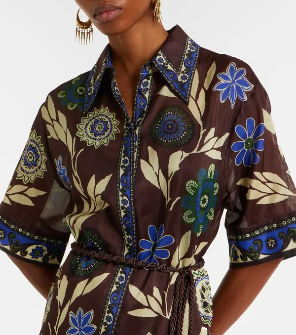 ALEMAIS Jasper Printed Shirt Dress