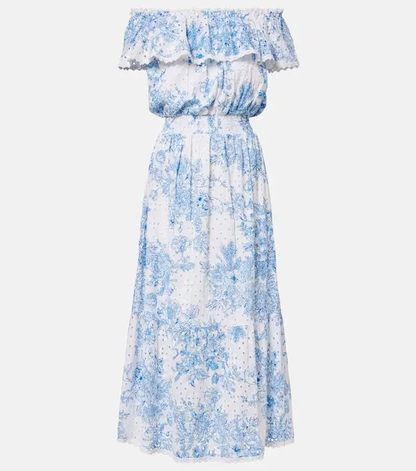 Melissa Odabash Larna Printed Midi Dress - Blue