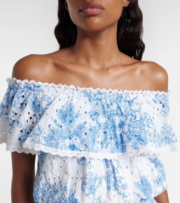 Melissa Odabash Larna Printed Cotton Midi Dress