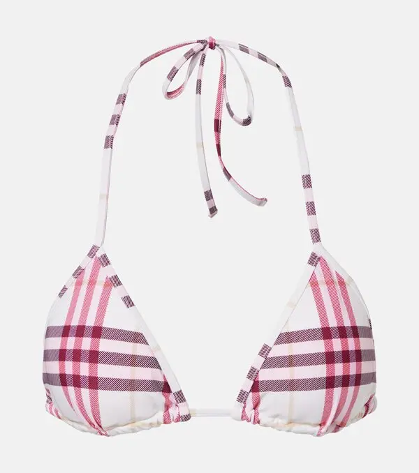Burberry Check Bikini Top - Pink