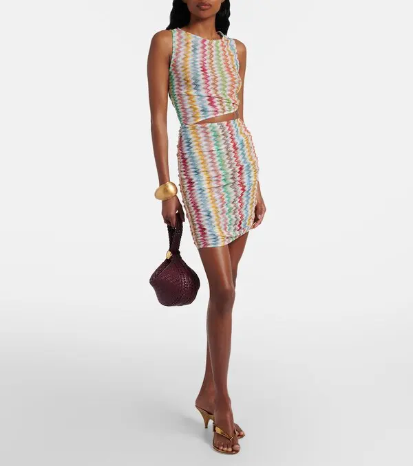 Missoni Zigzag Cutout Lamé Dress