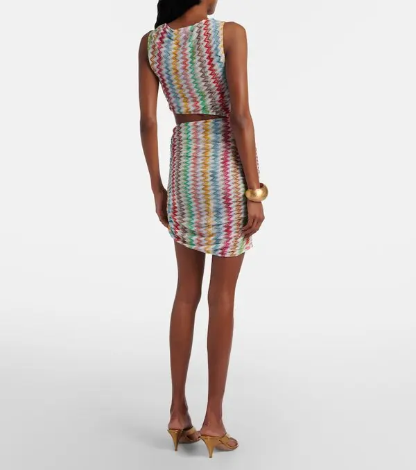 Missoni Zigzag Cutout Lamé Dress