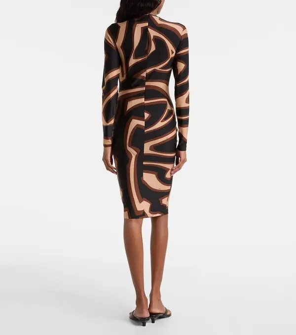 Emilio Pucci Labirinto Jersey Mini Dress - Brown