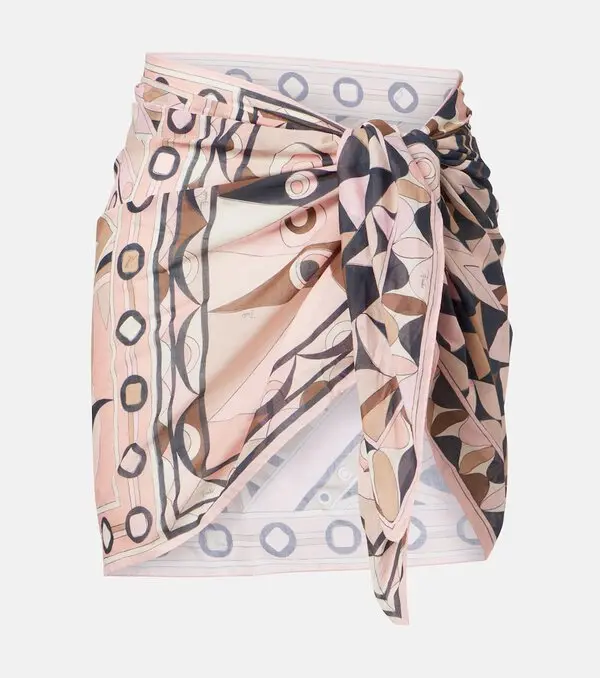 Emilio Pucci Mixed Print Cotton Beach Cover-up - Pink