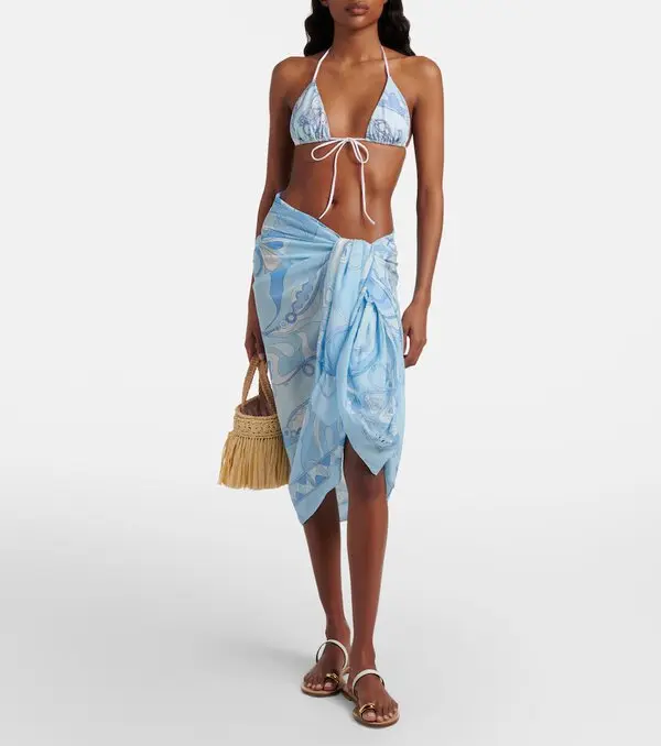 Emilio Pucci Orchidee Cotton Beach Cover-up