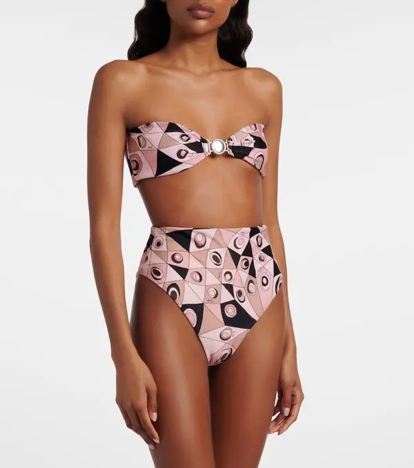 Emilio Pucci Occhi High-rise Bikini Bottoms - Pink