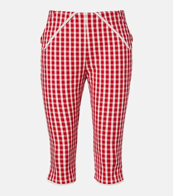 Posse Ebony Gingham Capri Pants - Red