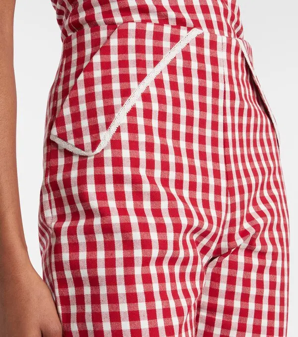 Posse Ebony Gingham Capri Pants - Red