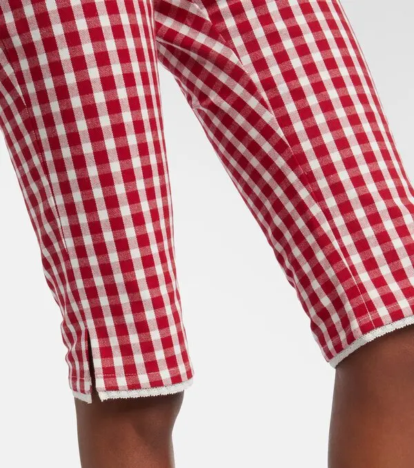 Posse Ebony Gingham Capri Pants - Red