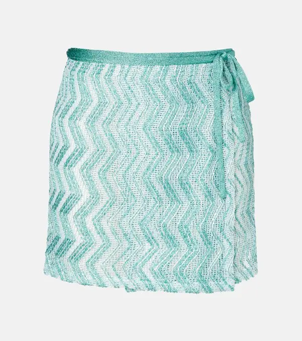 Missoni Zigzag Wrap Skirt - Blue