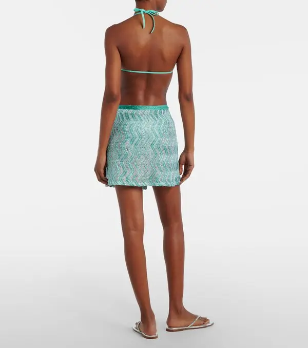 Missoni Zigzag Wrap Skirt - Blue