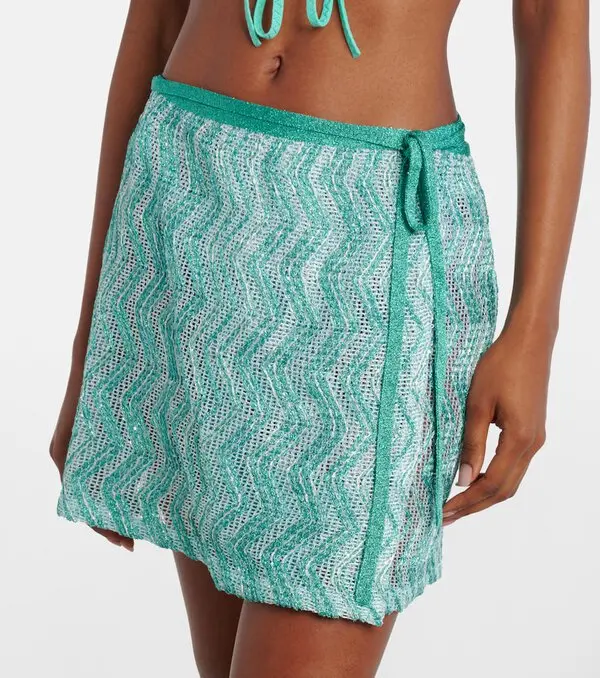 Missoni Zigzag Wrap Skirt - Blue