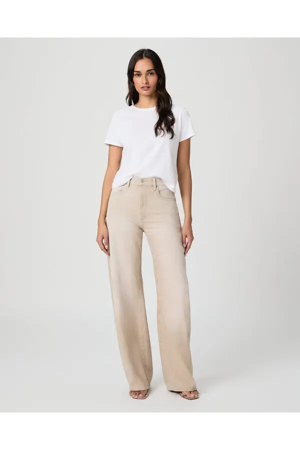 Paige Arellia High-rise Barrel Leg Jean - Neutral