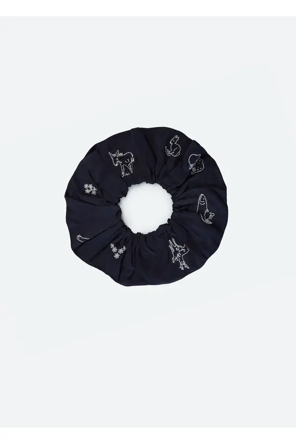 Sea Demi Scrunchie - Navy