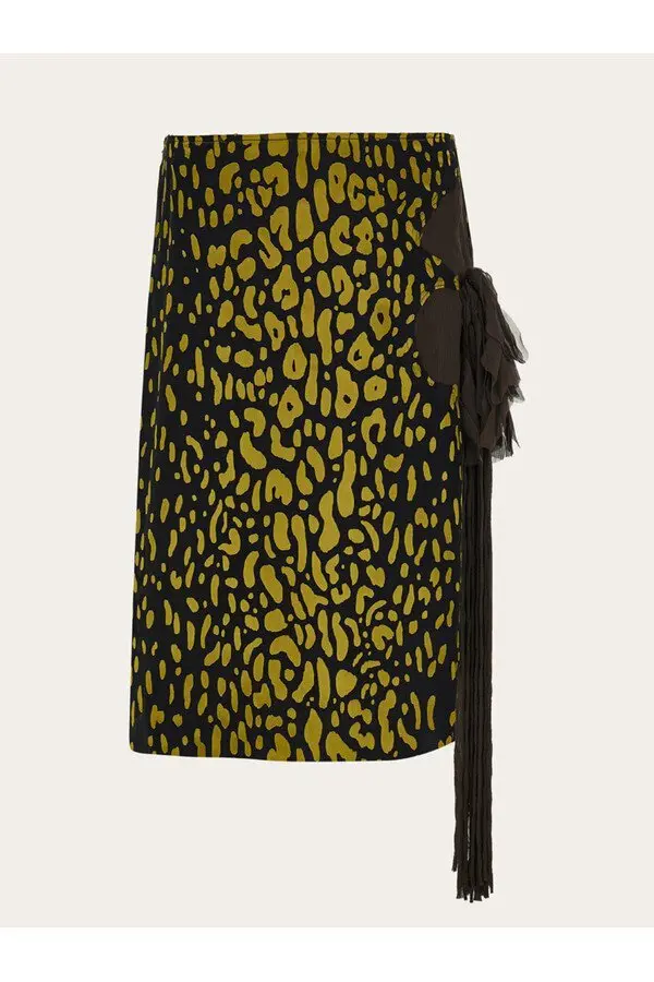 FERRAGAMO Skirt With Flower Detail - Yellow