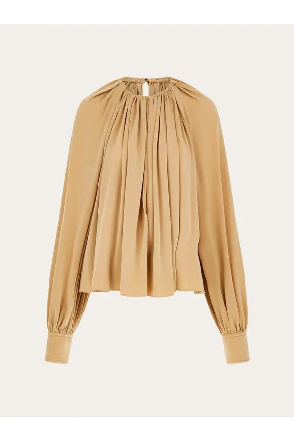 FERRAGAMO Blouse With Back Slit - Neutral