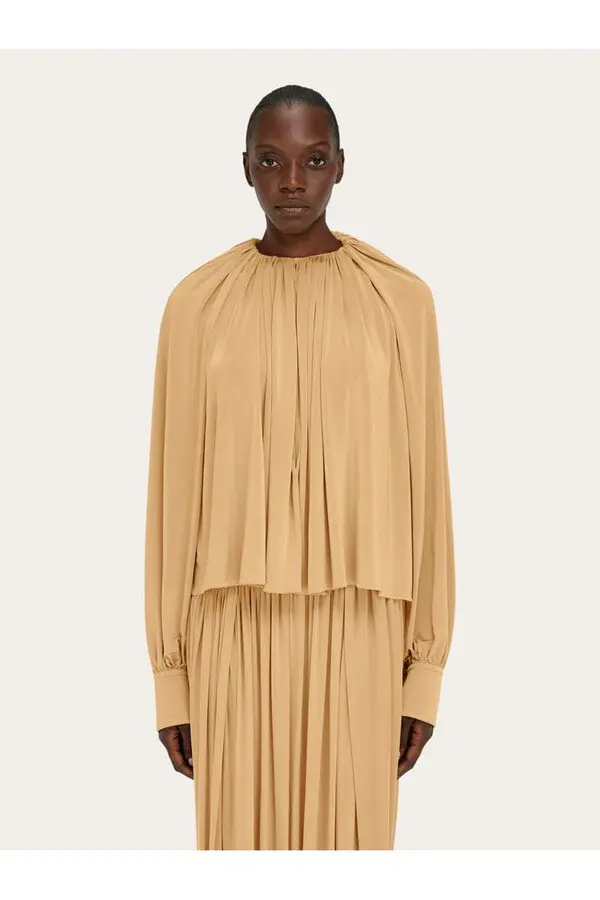 FERRAGAMO Blouse With Back Slit - Neutral
