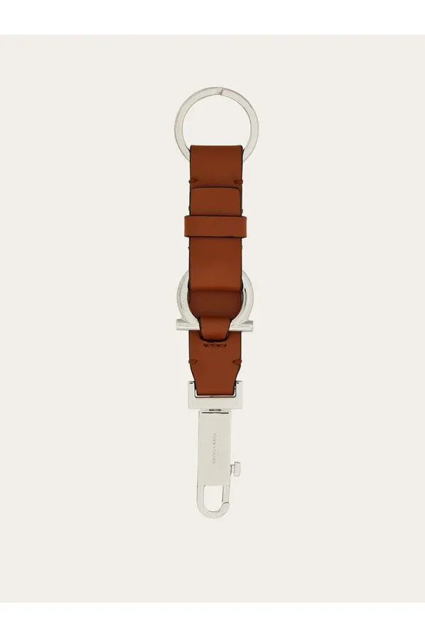 FERRAGAMO Gancini Key Ring - Brown