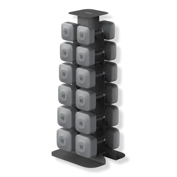 WeGym Progrip Dumbbells Upper Set With Dark Rack - Slate