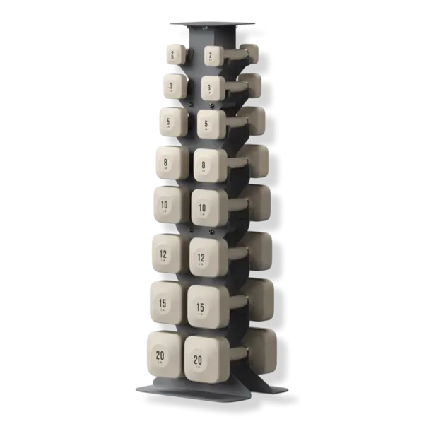 WeGym Progrip Dumbbells With Dark Rack - Sandstone
