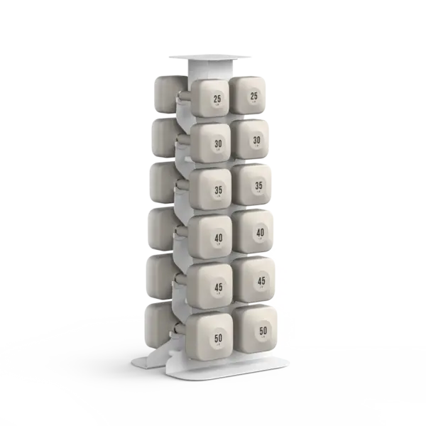 WEGYM Progrip Dumbbells Upper Set With Light Rack - Sandstone