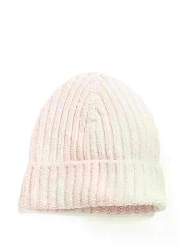 BARRIE Ribbed Cashmere Beanie - Pink