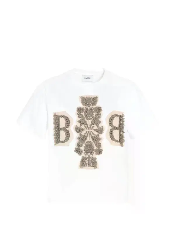 BARRIE Logo Cropped T-shirt - White