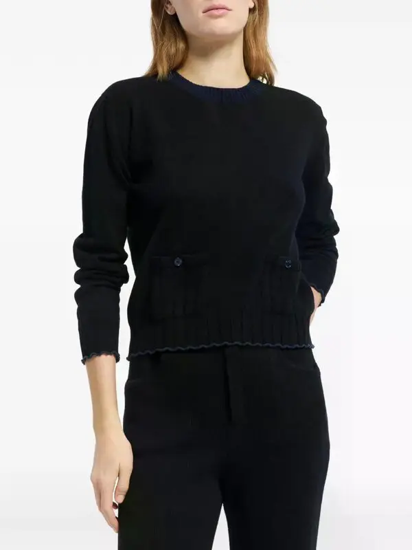BARRIE Ribbed Detail Sweater