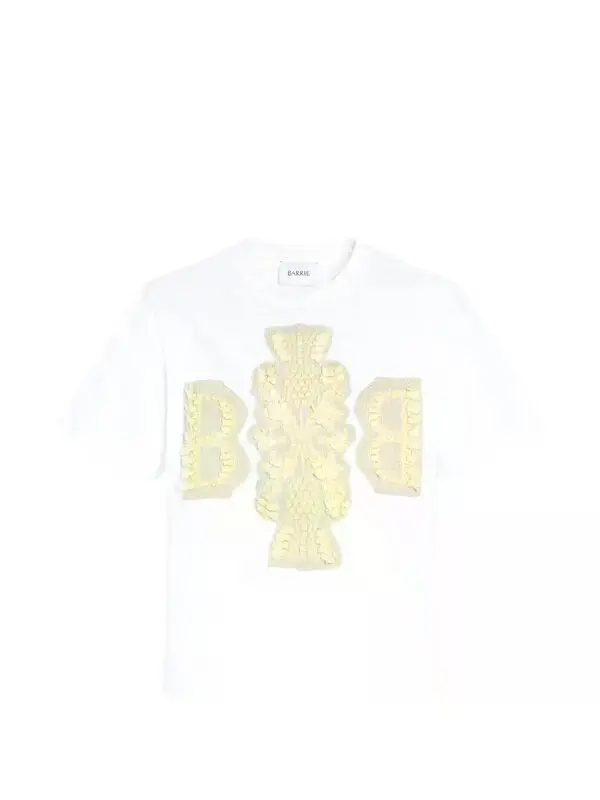 BARRIE Cropped Logo T-shirt - White