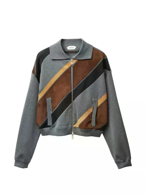 Versace Panelled Zip-up Cardigan