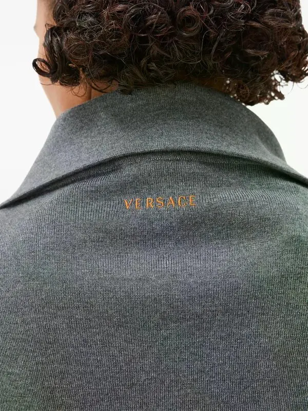 Versace Panelled Zip-up Cardigan