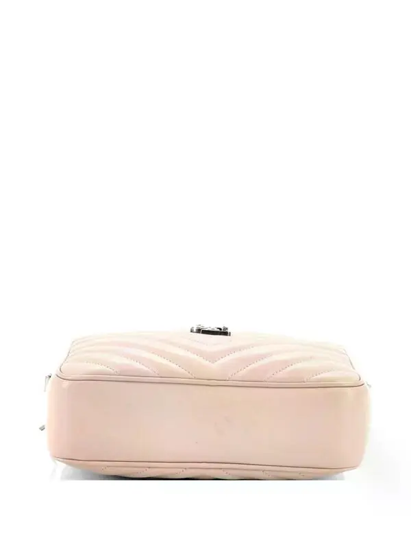 Saint Laurent Lou Camera Bag Matelasse Chevron Leather Small - Neutrals