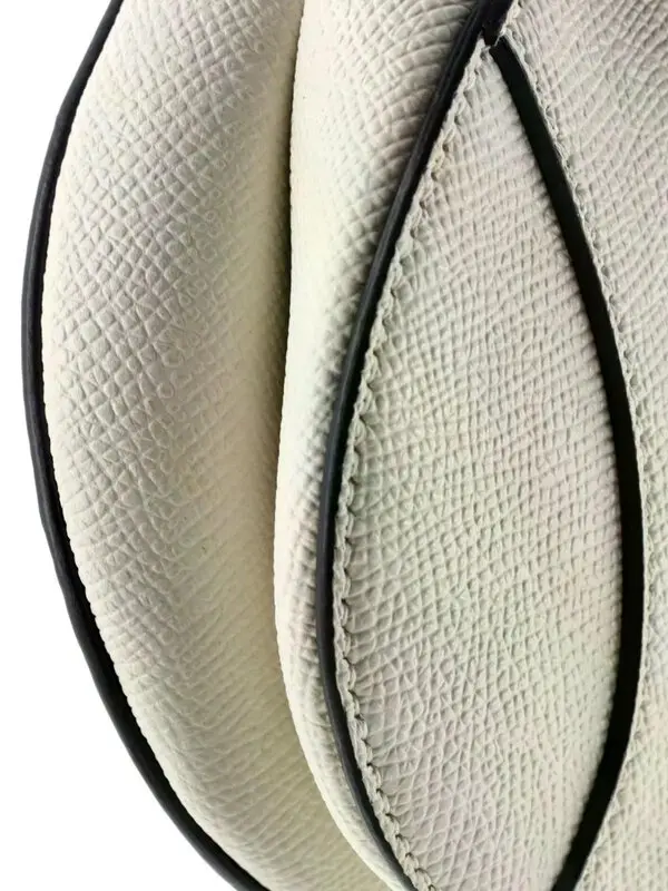 Dior Saddle Handbag With Strap Leather Mini Shoulder Bag - White