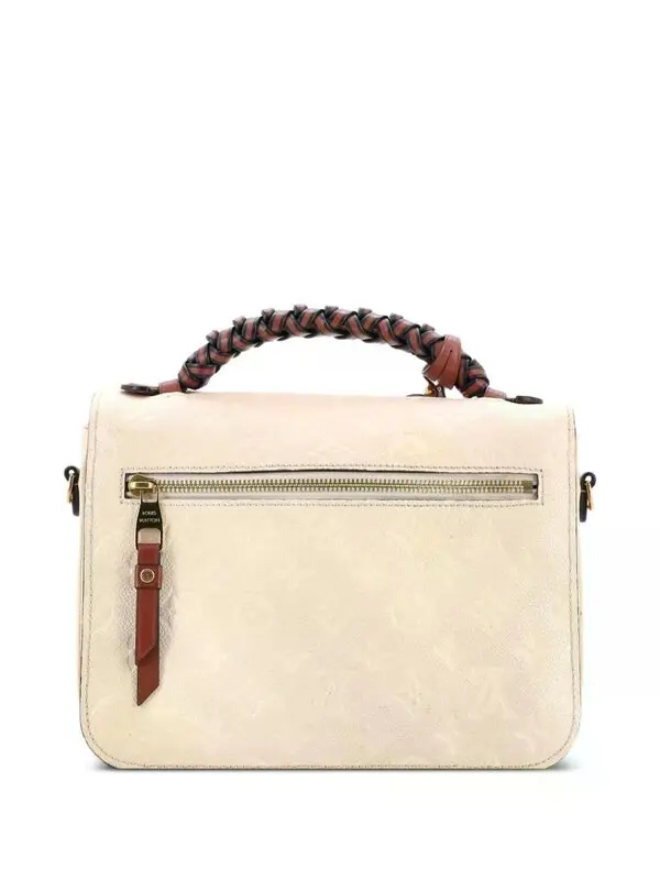 LOUIS VUITTON Braided Handle Pochette Metis Monogram Empreinte Leather Crossbody Bag - Neutrals