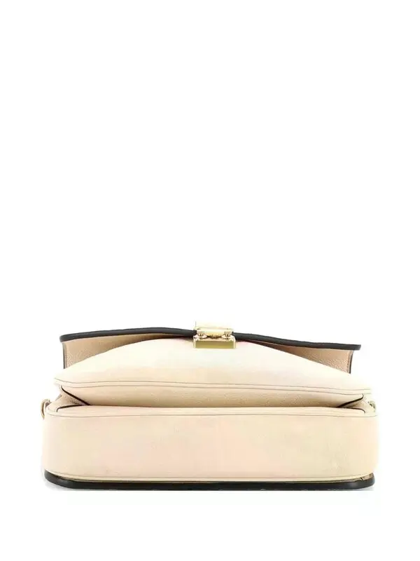 LOUIS VUITTON Braided Handle Pochette Metis Monogram Empreinte Leather Crossbody Bag - Neutrals