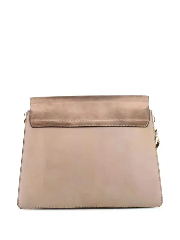 Chloé Faye Leather And Suede Medium Shoulder Bag - Neutrals