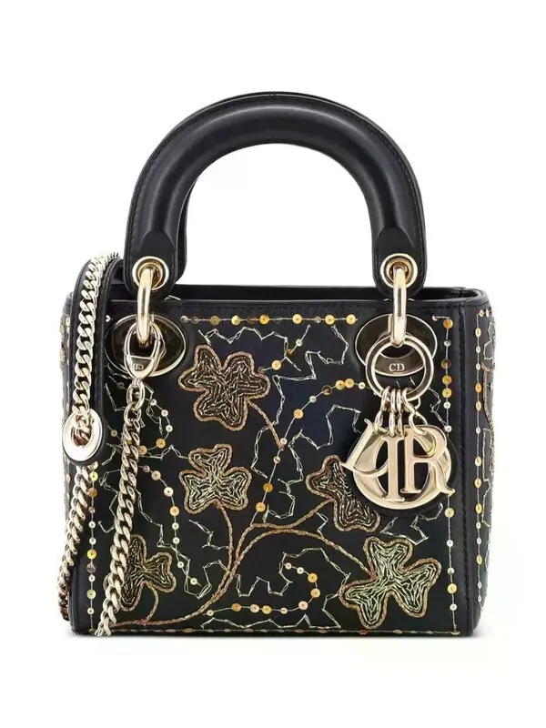 Dior Lady Chain Bag Embroidered Calfskin Mini Satchel