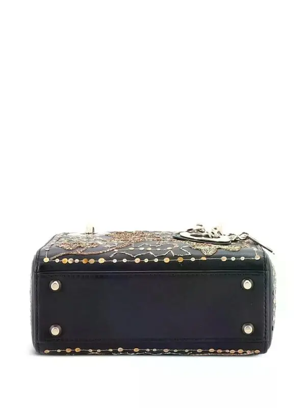 Dior Lady Chain Bag Embroidered Calfskin Mini Satchel