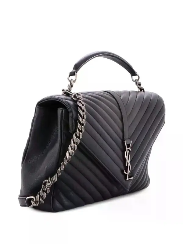 Saint Laurent Classic Monogram College Medium Crossbody Bag - Black