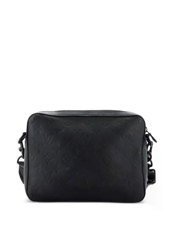 LOUIS VUITTON Trio Messenger Bag Monogram Shadow Leather - Black