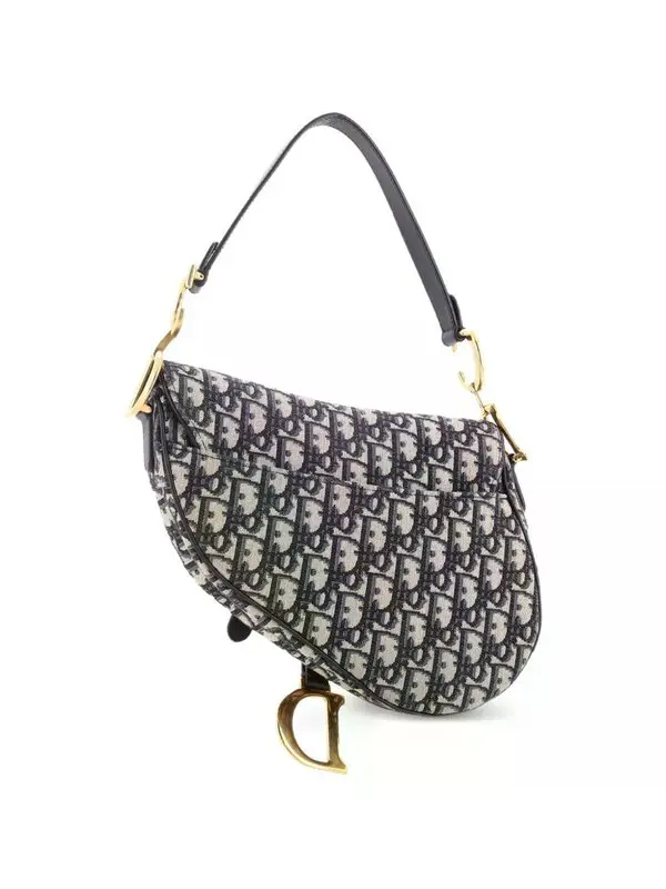 Dior Saddle Handbag Oblique Canvas Medium Shoulder Bag - Blue